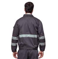 China 65% P 35% C Twill Fabric Industrial Work Jackets Anti Tear With Reflective Tape for sale