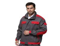 China 100% Cotton Industrial Work Jackets Color Match Tear Resistant With Multi Pockets for sale