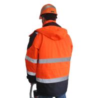 China Executive 5 In 1 Hi Vis Waterproof Jacket With Hood , High Visibility Safety Clothing  for sale