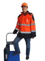 China Executive 5 In 1 Hi Vis Waterproof Jacket With Hood , High Visibility Safety Clothing  for sale