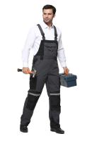 China Comfortable Winter Bib Pants , Tear Resistant Bib And Brace Overalls With Reflective Tape for sale