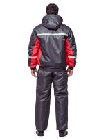 China 100% Polyester Oxford Mens Winter Work Clothes Wind Resistant Jacket And Bibpants for sale