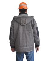 China Gery / Black Waterproof Winter Work Coats Anti Pilling Storm Pockets With Flap for sale