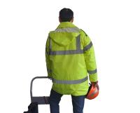 China 100% Polyester Safety Hi Vis Winter Jackets 300D Oxford For Traffic Workman for sale