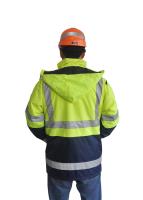 China 2 Tone Reflective Winter Work Jackets 300D Oxford Mens Winter Safety Jackets  for sale