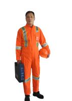 China Reflective High Visibility Coveralls / Hi Vis Workwear With Clear ID Pocket for sale