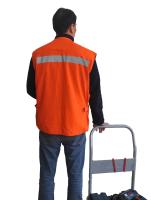 China Double Layers Back Mens Winter Work Vest / Safety Work Vest With Vislon Zippers for sale