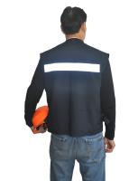 China Double Layers Back Mens Winter Work Vest / Safety Work Vest With Vislon Zippers for sale