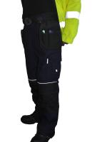 China Canvas Elastic Waist Work Uniform Pants Soft With Tuck Way Holster Pockets for sale