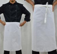 China White / Black / Red Restaurant Work Wear Easy Clean Cooking Long Waist Apron for sale