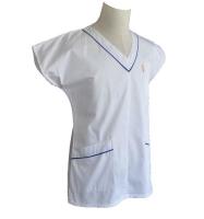 China White Easy Wash Medical Work Uniforms Womens Nursing Scrubs Suit Uniform  for sale