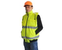 China 300D Oxford Mens Hi Vis Waterproof Bomber Jacket With Stain Resistant PU Coated for sale