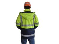 China Breathable High Visibility Waterproof Jacket 300D Oxford Safety Windbreaker Jacket for sale