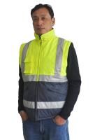 China Functional Hi Vis Bomber Jacket High Visibility Winter Coats With Detachable Sleeves for sale