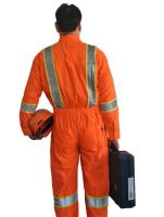 China Soft High Visibility Overalls / Reflective Safety Workwear With Clear ID Pocket for sale
