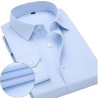 China White / Blue Mens Business Casual Shirts Quick Dry With Pilling Resistance for sale
