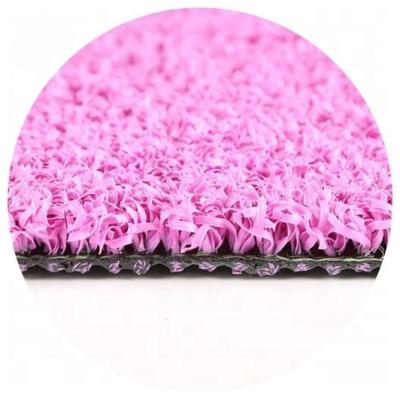 China 12mm Pink Colored Artificial Turf Outdoor Padel Court For Multi Sport Fields for sale