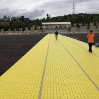 China 10mm Artificial Grass Accessories Yellow Blue Foam Shock Pad Underlay For Artificial Grass for sale
