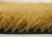 China 40mm Yellow Brown Coloured Fake Grass For Patios Rooftops Balconies for sale