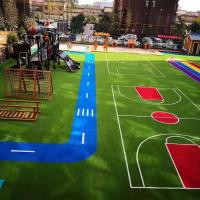China Kindergarten Playground Rainbow Kids Red Outdoor Turf for sale