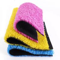 China Direct Color Blue Yellow Red Purple Artificial Grass Colors Decoration for sale