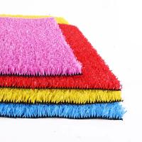 China Direct Color Blue Yellow Red Purple Artificial Grass Colors Decoration for sale