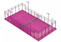 China Panoramic Kista Padel Tennis Court ISO 12mm 10mx20m for sale