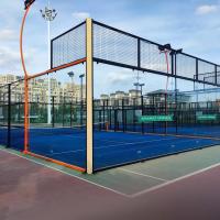 China Panoramic Kista Padel Tennis Court ISO 12mm 10mx20m for sale