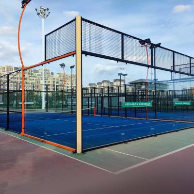 China Panoramic Kista Padel Tennis Court ISO 12mm 10mx20m for sale