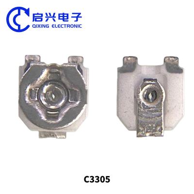 China C3305 Metal Glass Glazed 3x3mm Trimmer Potentiometer with 100Ω-1MΩ Range and 0.1W Power Rating for sale