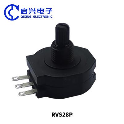China RVS28P Carbon Film Potentiometer 0.5W 500Ω-2MΩ for Electric Welding Machines with 2000V AC Voltage Withstand for sale