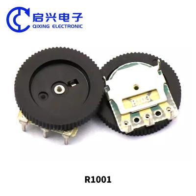 China 1K Ohm Dial Wheel Potentiometer 16x6mm for Audio Volume Control with 10,000 Cycle Life and 220° Rotation for sale