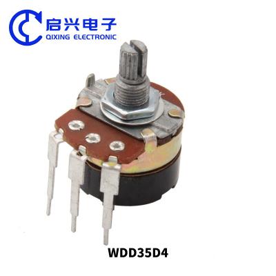 China WH138-1AK-3 Rotary Potentiometer with Switch 50K Ohm Linear Carbon Film 24mm Diameter for sale