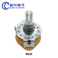 China RS25 Rotary Band Switchgear 6mm Shaft 10,000+ Cycles AC 250V 0.6A for Industrial Control for sale