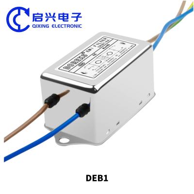 China DEB1 Series Single Phase EMI Filter 220VAC 3A-20A Power Line Filter with CE/CQC/ROHS Certification for sale