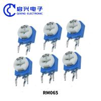 China RM065 Blue White Trimmer Potentiometer 0.5W 50V Adjustable Resistor with 100Ω-1MΩ Range for Audio and Electronics for sale