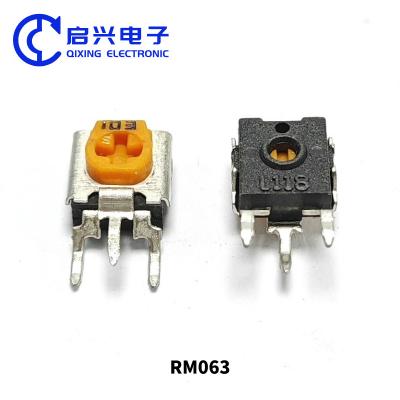 China RM063 Vertical Plug-in Potentiometer 100Ω-1MΩ 0.1W 50V for Audio and Electronic Devices for sale