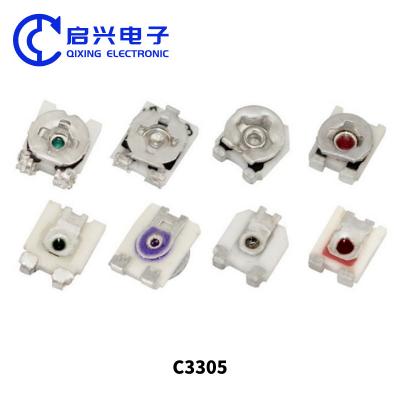 China C3305 Single Ring Glass Glaze Potentiometer 3x3mm Chip - 100Ω to 1MΩ Range, 0.1W Rated Power for sale