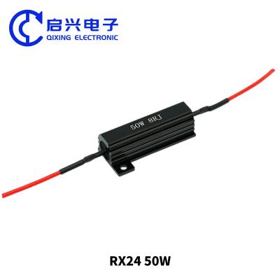 China RXG24 50W Black Aluminum Shell Wire Wound Braking Resistor 0.01-40K Ohm for sale