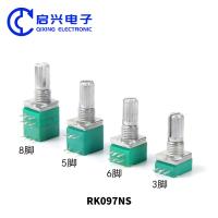 China RK097NS Single F Shaft Rotary Potentiometer Switch 5K-500K with 300° Rotation Angle and 0.05W Power Rating for sale