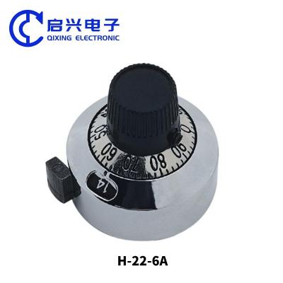 China H-22-6A Multi-Ring Potentiometer Knob 6.35mm 15-Turn Metal Dial for 3590S 534 Series for sale