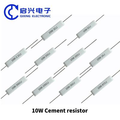 China 5W to 100W Power Ceramic Cement Resistor with 0.1Ω to 10kΩ Range for Industrial Applications for sale
