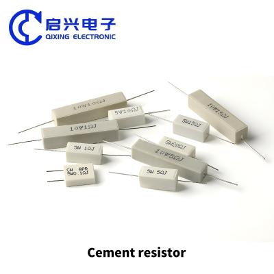 China Cement Ceramic Resistor 1W-100W Power Range with 0.1Ω-10kΩ Resistance Values and ±5% Tolerance for Industrial Applications for sale