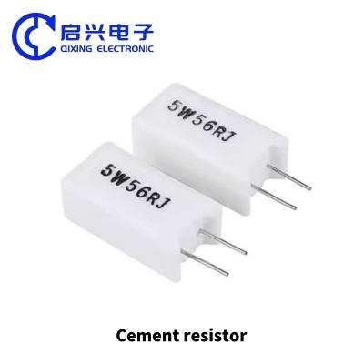 China 5W 10W Cement Resistor 0.1Ω-10kΩ Range with Shock & Heat Resistance for Power Applications for sale