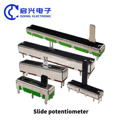 China 75mm Straight Slide Push Pull Potentiometer B10K A10K 20K 50K with 0.2W Power and 200V Rating for sale