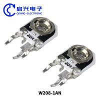 China W208 Series 0.5W Single Coil Glass Glazed Ceramic Potentiometer 100Ω-1MΩ Adjustable Resistor for sale