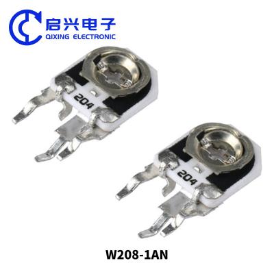China W208 Series 0.5W Single Coil Glass Glazed Ceramic Potentiometer 100Ω-1MΩ Adjustable Resistor for sale