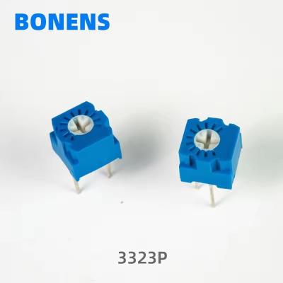 China 3323P Single Turn Metal Glass Glaze Trimmer Potentiometer 1K to 100K Precision Adjustable Resistor for sale