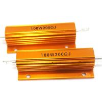 China 100W Wirewound Brake Resistor with Aluminum Case and Threaded Terminals - 3R 6R Resistance Values for sale