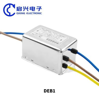 China DEB1 Series Single Phase EMI Power Filter 220VAC 1A-30A with CE/CQC/ROHS Certification for Industrial Equipment for sale